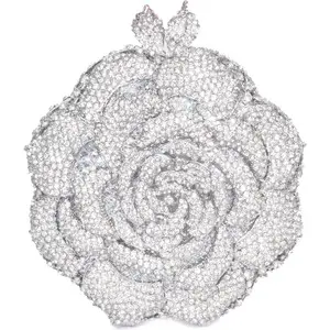 LAUREN LORRAINE Crystal Floral Evening Clutch