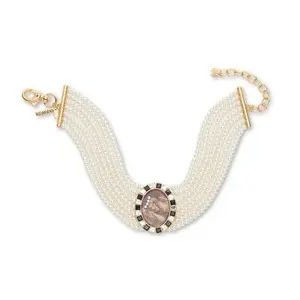 Lele Sadoughi Cameo Multistrand Necklace - Sleeping Beauty