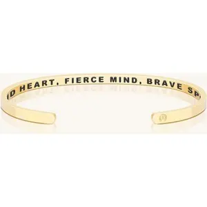 MANTRA Kind Heart, Fierce Mind Cuff - Inside - Yellow Gold