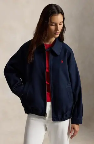 Polo Ralph Lauren Oversize Bomber Jacket - Lauren Navy