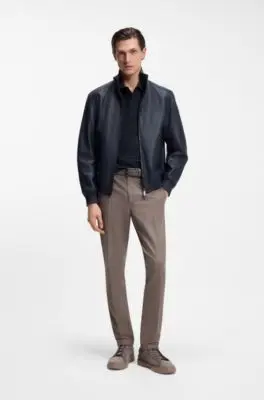 BOSS X Aston Martin Polo Shirt In Cotton Jacquard - Dark Blue