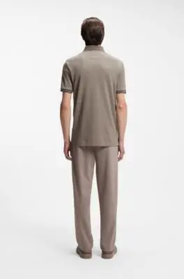 BOSS X Aston Martin Polo Shirt In Wool-cotton Piqu - Light Grey