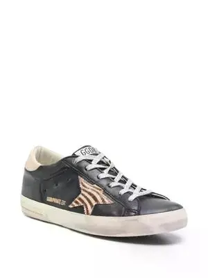 GOLDEN GOOSE Super-star Lace-up Sneakers - Black