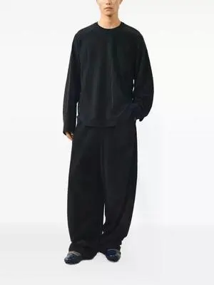 CROQUIS Cotton Knitted Trousers - Black