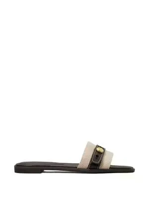 Tory Burch Romy Button Strap Slide - Neutrals
