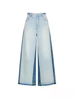 JNBY Colour-block Wide-leg Jeans - Blue