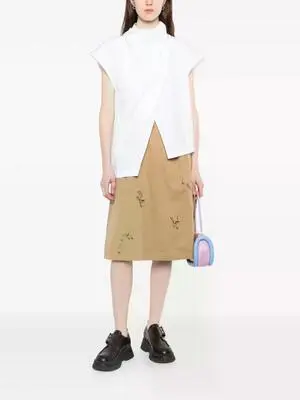 JNBY Appliqué Midi Skirt - Neutrals
