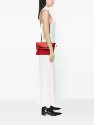 Celine 2016 Micro Grained Calfskin Belt Bag Satchel - Red