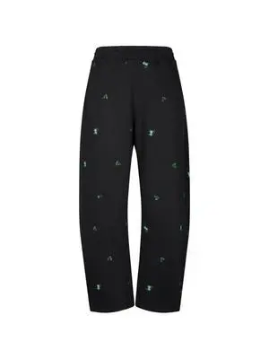 JNBY Floral-embroidered Trousers - Black