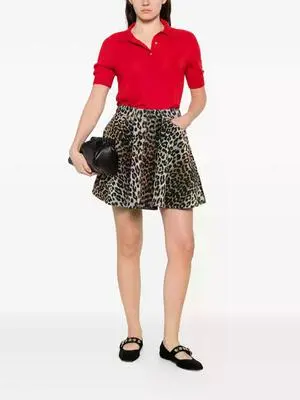 GANNI Leopard-print Mini Skirt