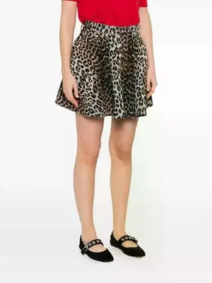 GANNI Leopard-print Mini Skirt