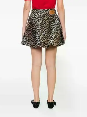 GANNI Leopard-print Mini Skirt