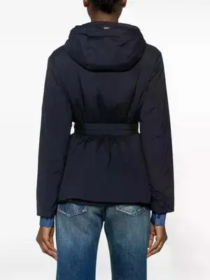 Herno Belted Hooded Jacket - Blue