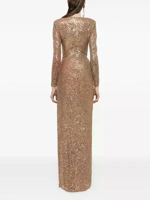 NISSA Sequin-embellished Maxi Dress