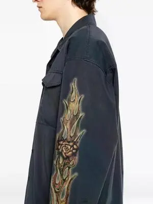 We11Done Sleeve Graphic Pocket Shirt
