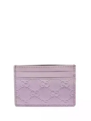 Gucci 2016-2025 Guccissima Card Holder - Purple
