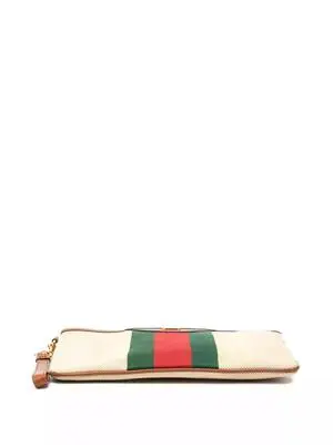 Gucci Canvas Interlocking G Web Clutch