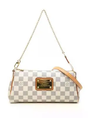 LOUIS VUITTON Damier Azur Eva Satchel - White