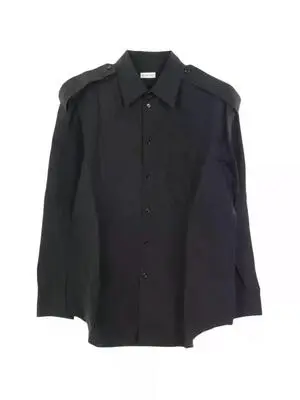 Burberry 2010s Back-print Long-sleeve Shirt - Black