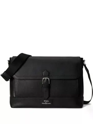 Polo Ralph Lauren Logo-detail Buckle Messenger Bag - Black
