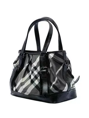 Burberry Beat Check Nylon Lowry Satchel