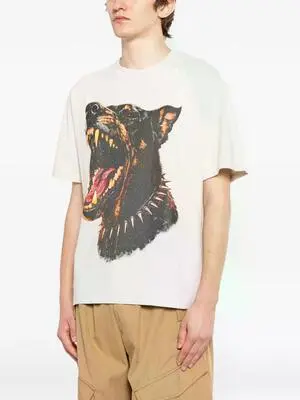 MELT Dog-print T-shirt - Neutrals