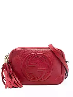 Gucci Leather Soho Disco Crossbody Bag - Red