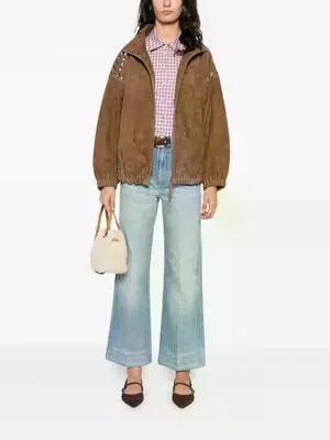 Sandro Studded Suede Jacket