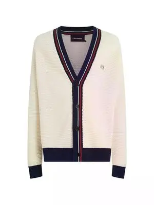 Karl Lagerfeld Ikon Structure Striped Cardigan - Neutrals