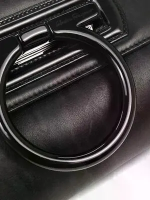 FERRAGAMO 1990-2000s Gancini Leather Shoulder Bag