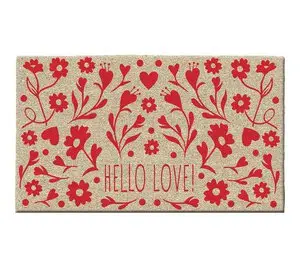 DESIGN IMPORTS Hello Love Doormat