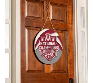 EVERGREEN Indiana Hoosier 2025 National Champ R Ound Door Decor - One-color