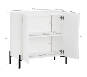 MANHATTAN COMFORT Abbey 2-piece Accent Storage Cabinets