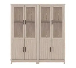 MANHATTAN COMFORT Jodie 31' Bookcase Cabinet Set Of 2 - One-color