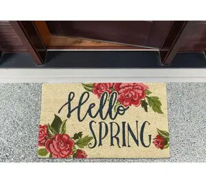 DESIGN IMPORTS Hello Spring Doormat