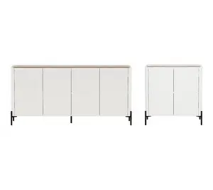 MANHATTAN COMFORT Abbey 2-piece Buffet And Acce Nt Cabinet - One-color
