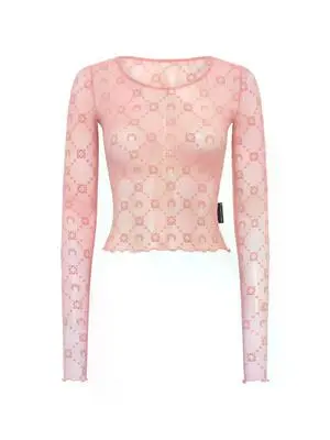 MARINE SERRE Geometric Pattern Long Sleeve Top