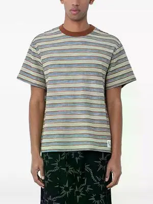 BRAIN DEAD Striped Crew-neck T-shirt