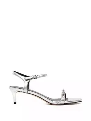 Michael Kors Silver Tone Sandals For Women