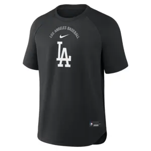 Nike Los Angeles Dodgers Authentic Collection Batting Practice Pregame Mlb Top - Black
