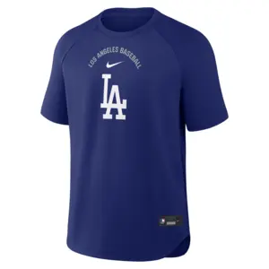 Nike Los Angeles Dodgers Authentic Collection Batting Practice Pregame Mlb Top - Blue