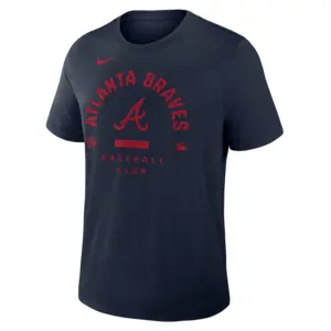 Nike Atlanta Braves Authentic Collection Early Work Dri-fit Mlb T-shirt - Blue
