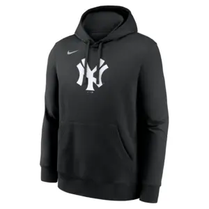 Nike New York Yankees Club Mlb Pullover Hoodie - Black