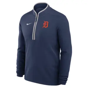 Nike Detroit Tigers Victory Dri-fit Mlb 1/2-zip Long-sleeve Top - Blue