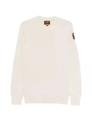 PARAJUMPERS Crewneck Sweater With Sleeve Patch - Neutrals