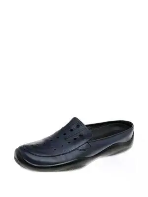Prada Leather Perforated Loafers