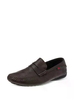 Gucci Gg Canvas Slip-on Loafers