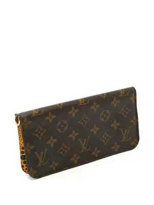 LOUIS VUITTON 2012 X Yayoi Kusama Monogram Canvas Zip Wallet - Brown