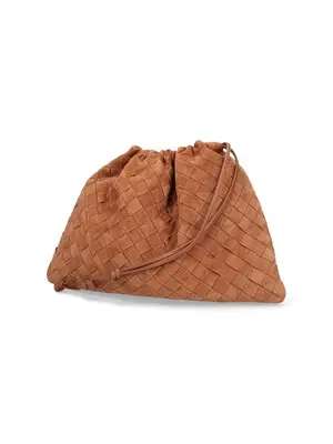 Bottega Veneta Intrecciato Suede Pouch