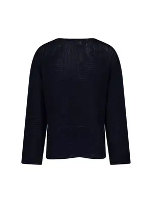 Giorgio Armani Linen Blend Sweater - Blue